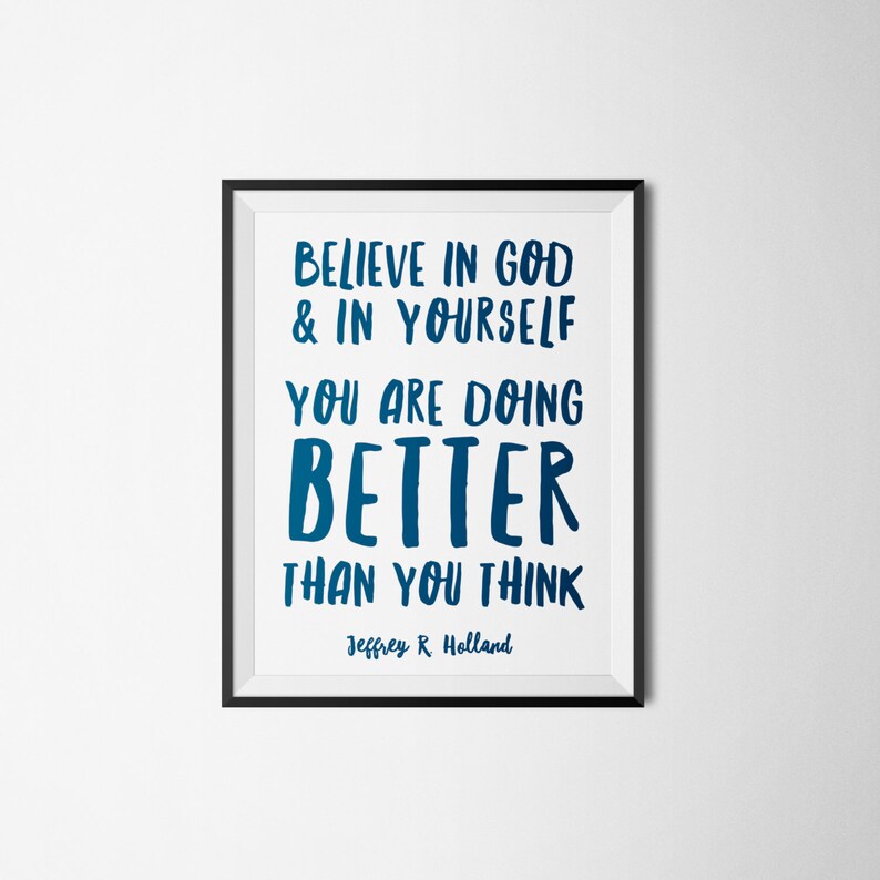 Believe in God & in Yourself Print - Etsy