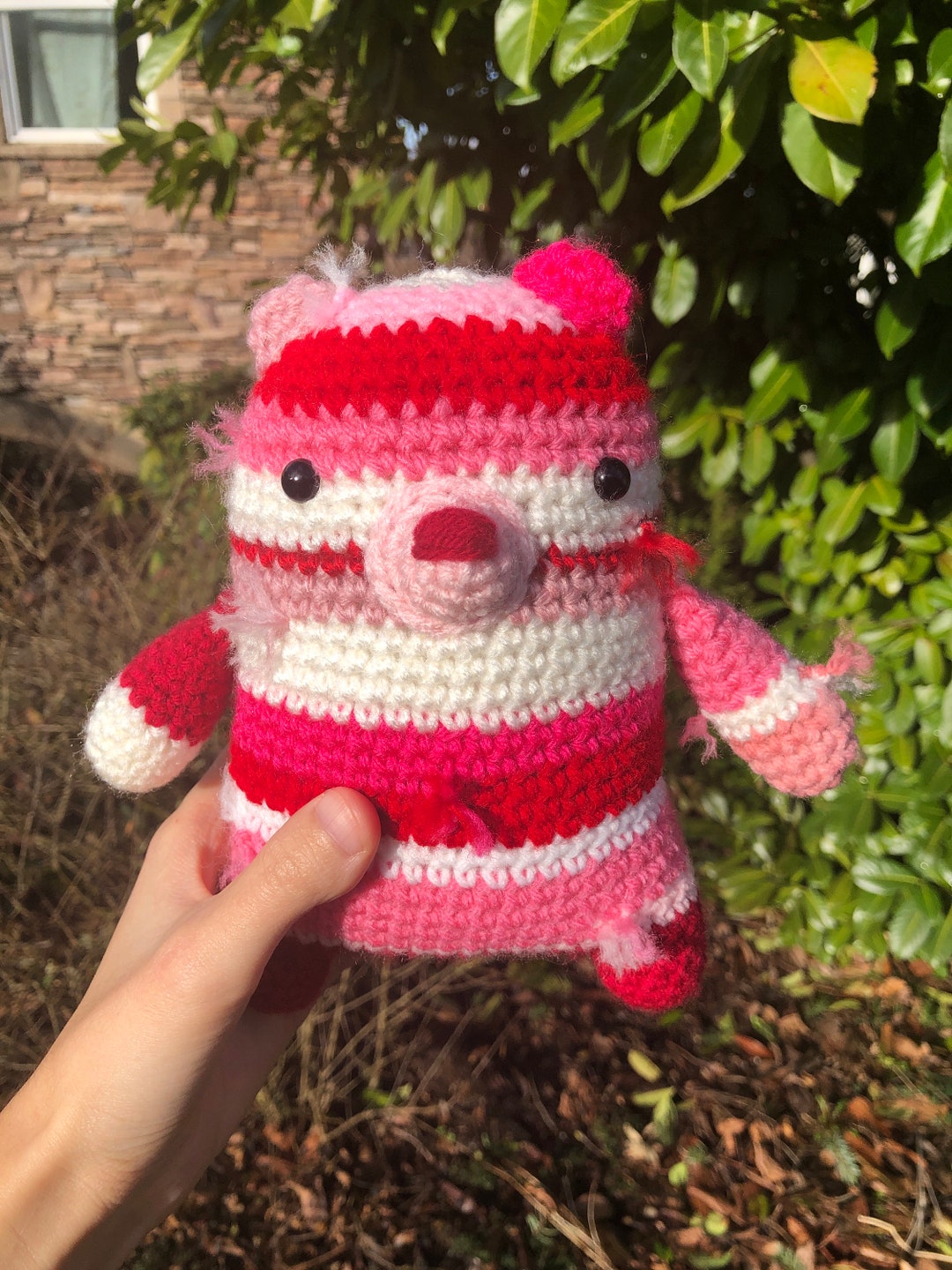 Scrappy Bear, Crochet, Scrap Yarn, Patchwork, Stuffed Animal, Amigurumi ...