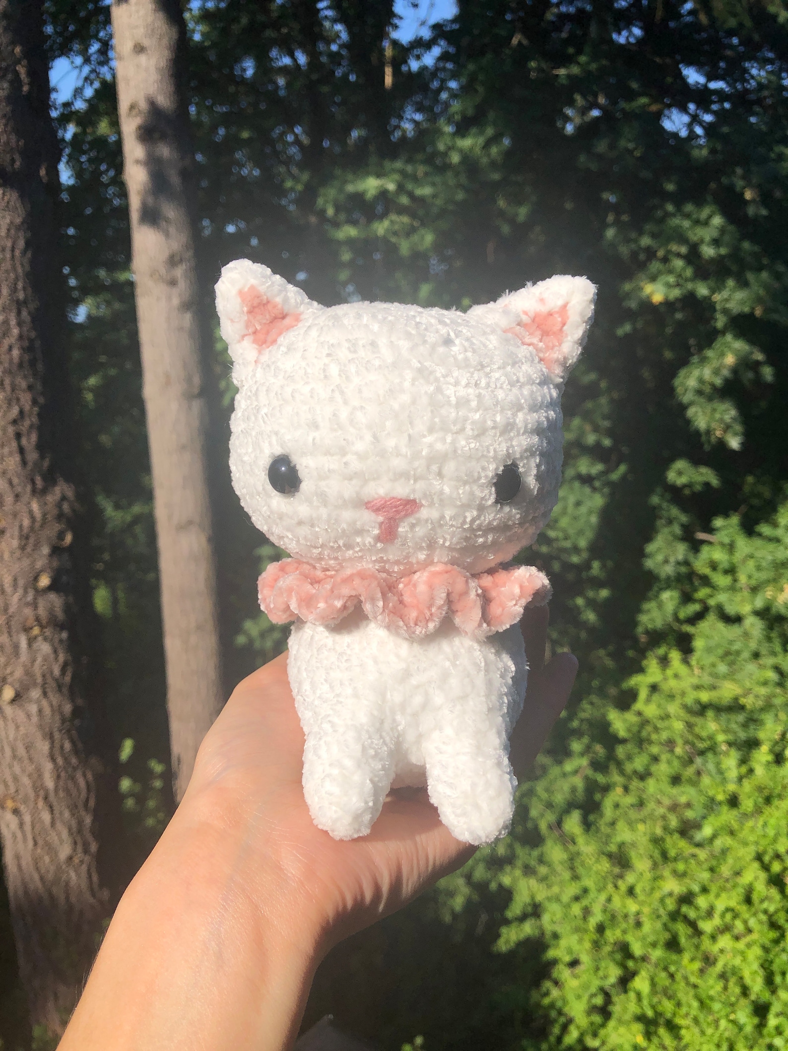 Ruffle Cat, Velvet, Chenille, Soft, Cute, Handmade, Meow, Kitten, Girly ...