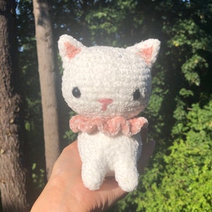 Ruffle Cat, Velvet, Chenille, Soft, Cute, Handmade, Meow, Kitten, Girly ...