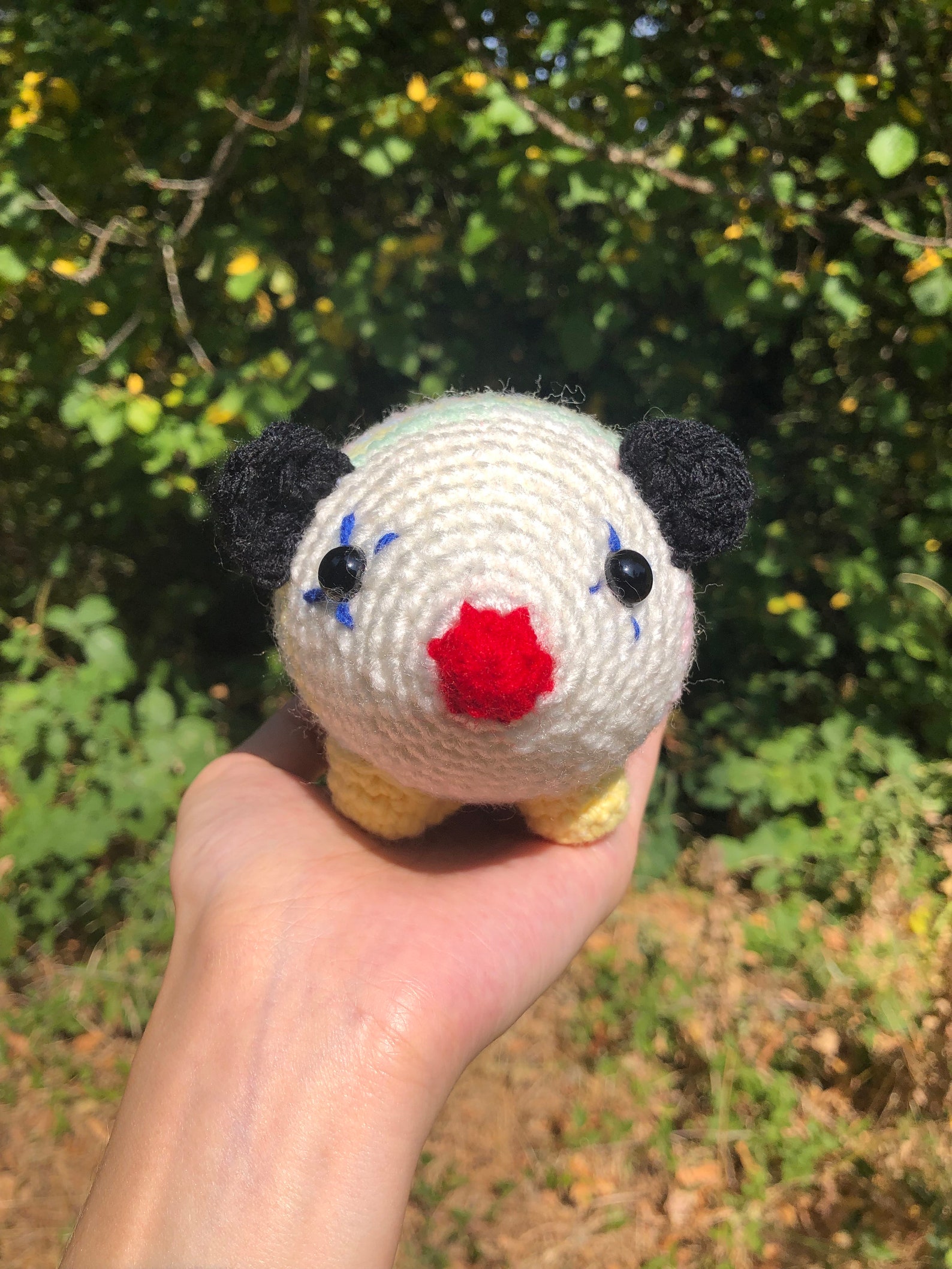 Clown Possum / Circus / Carnival / Mime / Colorful / Crochet / Handmade ...