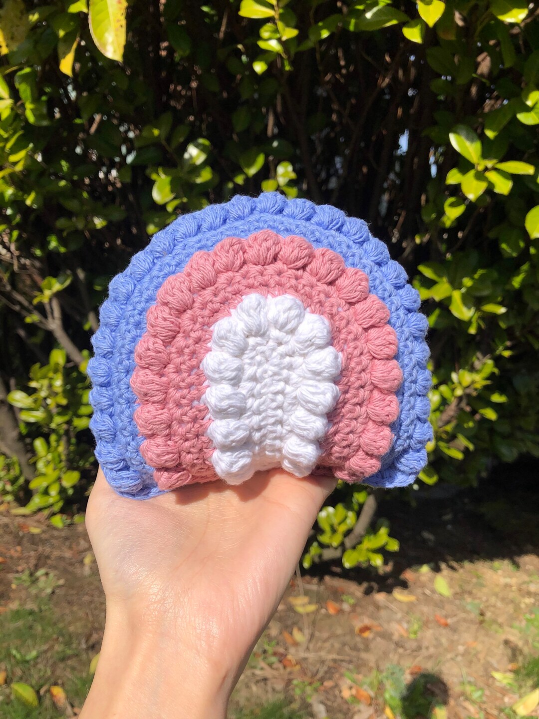 100% COTTON: Trans Pride / Crochet Rainbow / Plush / Handmade / Trans ...