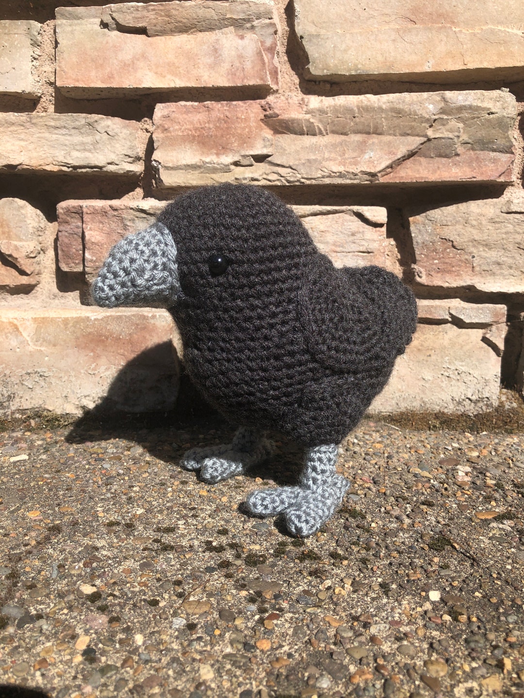 Crochet Crow, Amigurumi, Handmade, Plushies, Creepy Cute, Raven, Murder ...