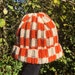 Checkered Beanie, Crochet, Handmade, Hat, Skater, Emo, Checkerboard ...