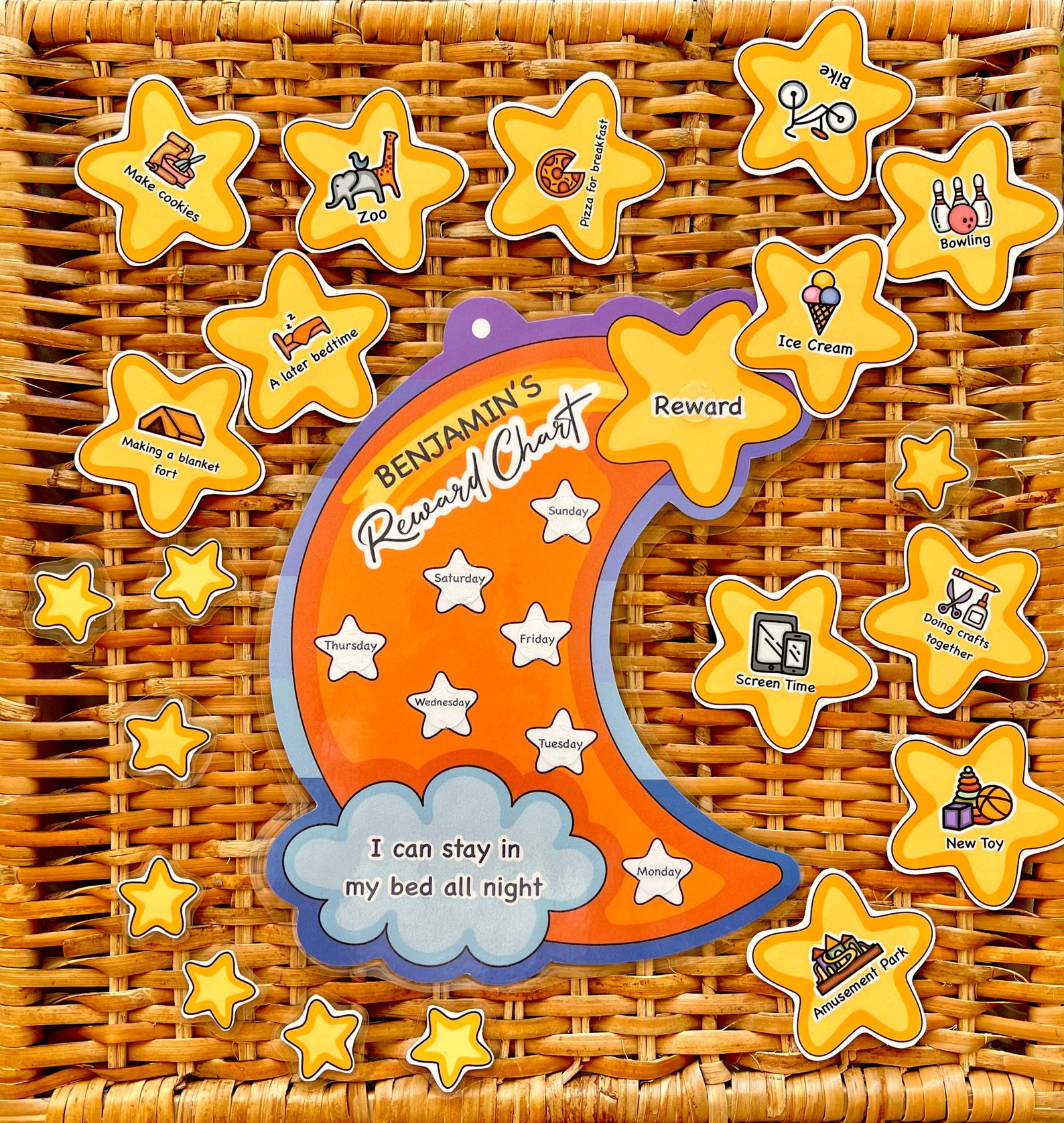 Laminated Bedtime Reward Chart for Kids: Daily Chore Chart - Etsy