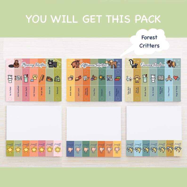 Editable Kids Routine Chart: Visual Schedule, Chore Chart (digital ...