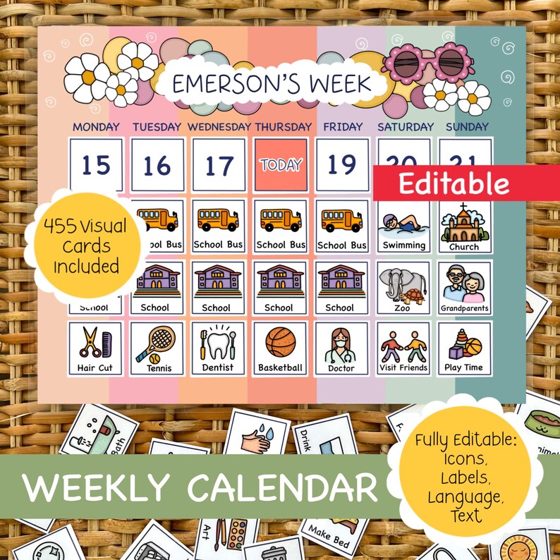 Kids Chore Chart Bundle: Daily Routine, Visual Schedule (digital ...