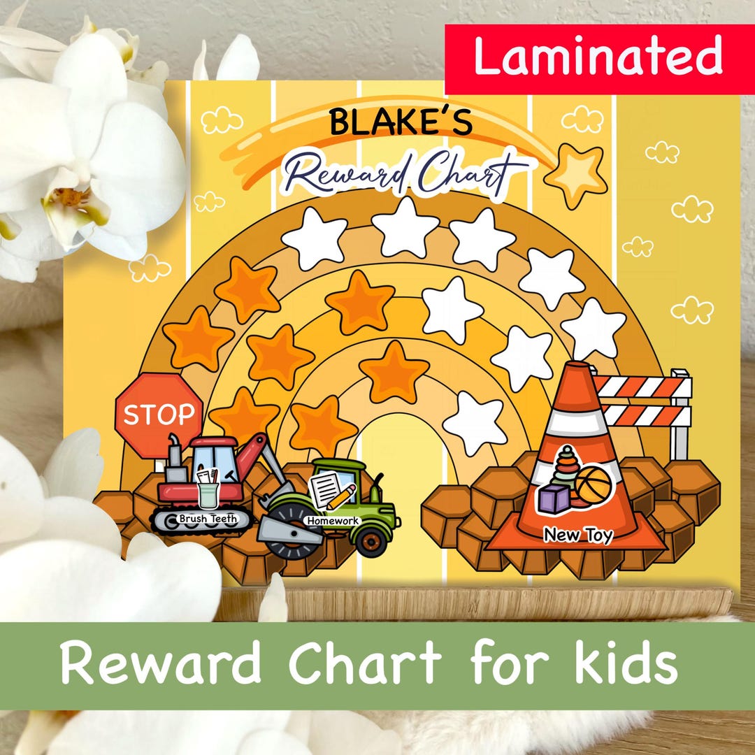 Laminated Kids Reward Chart: Behavior, Potty Training, Chores - Etsy