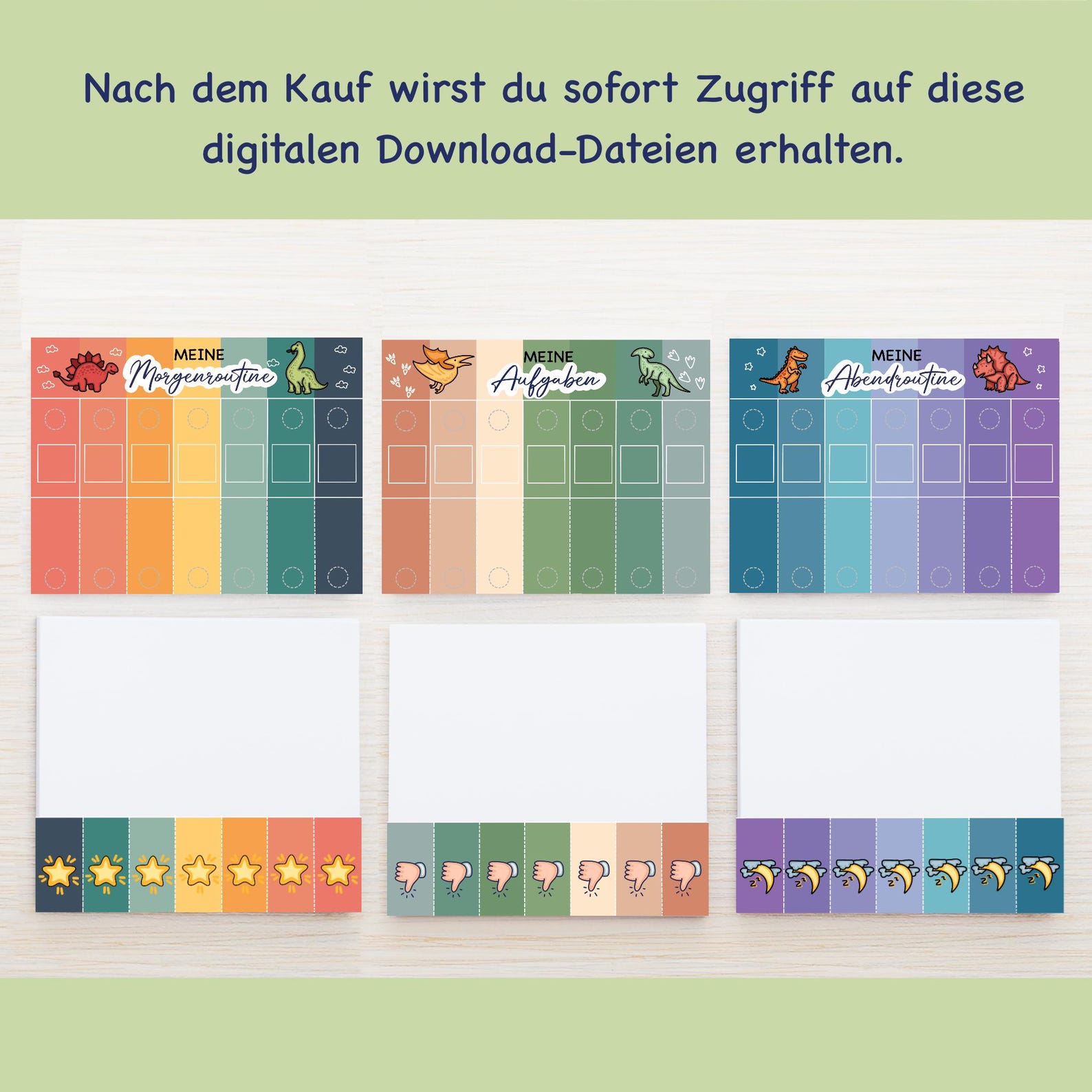 Kids' Routine Chart: Visual Daily Schedule, Morning & Evening (digital ...