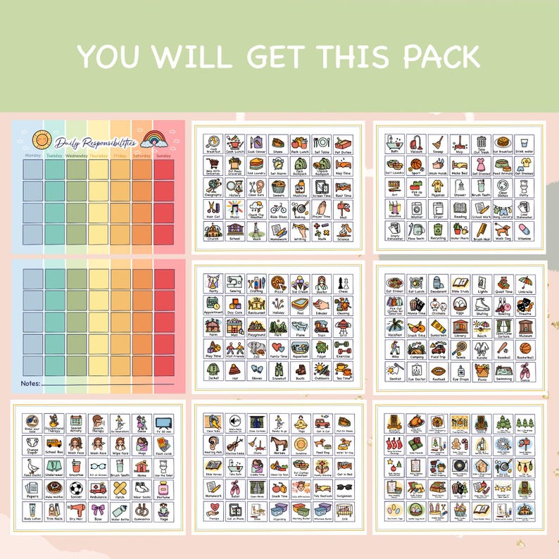 Kids Daily Routine Chart: Visual Schedule, Chore Chart (digital ...