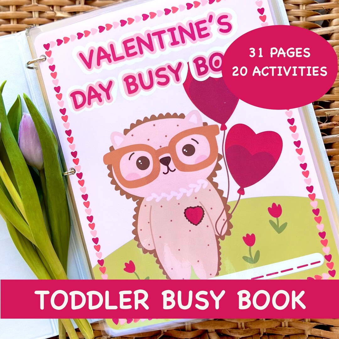 Valentine's Day Busy Book Toddler, Learning Binder, Busy Book Printable ...