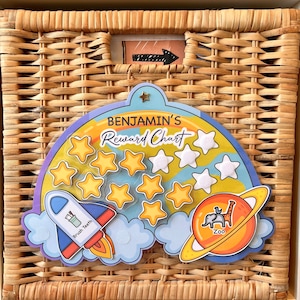 Reward Chart for Kids, Printable Galaxy Behaviour Chart, Daily Chore ...