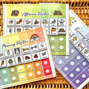 Morning, Afternoon & Evening Routine Chart, Planning Toddler Bedtime ...