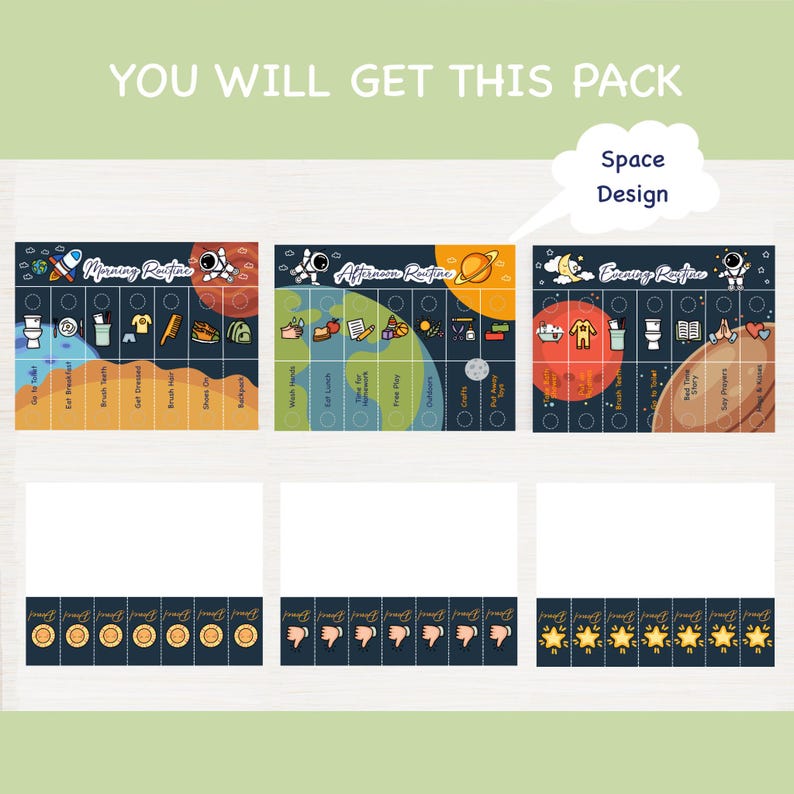 Editable Kids Routine Chart: Morning, Afternoon, Evening Visual ...