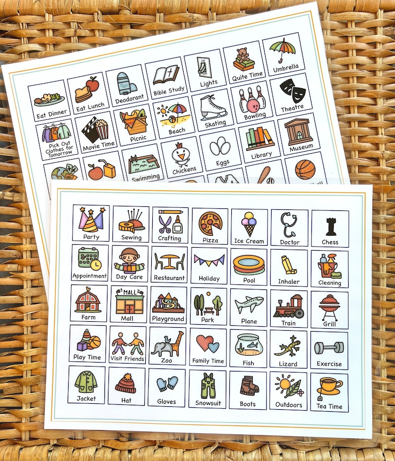 Laminated Kids Weekly Calendar: Visual Routine Chart - Etsy