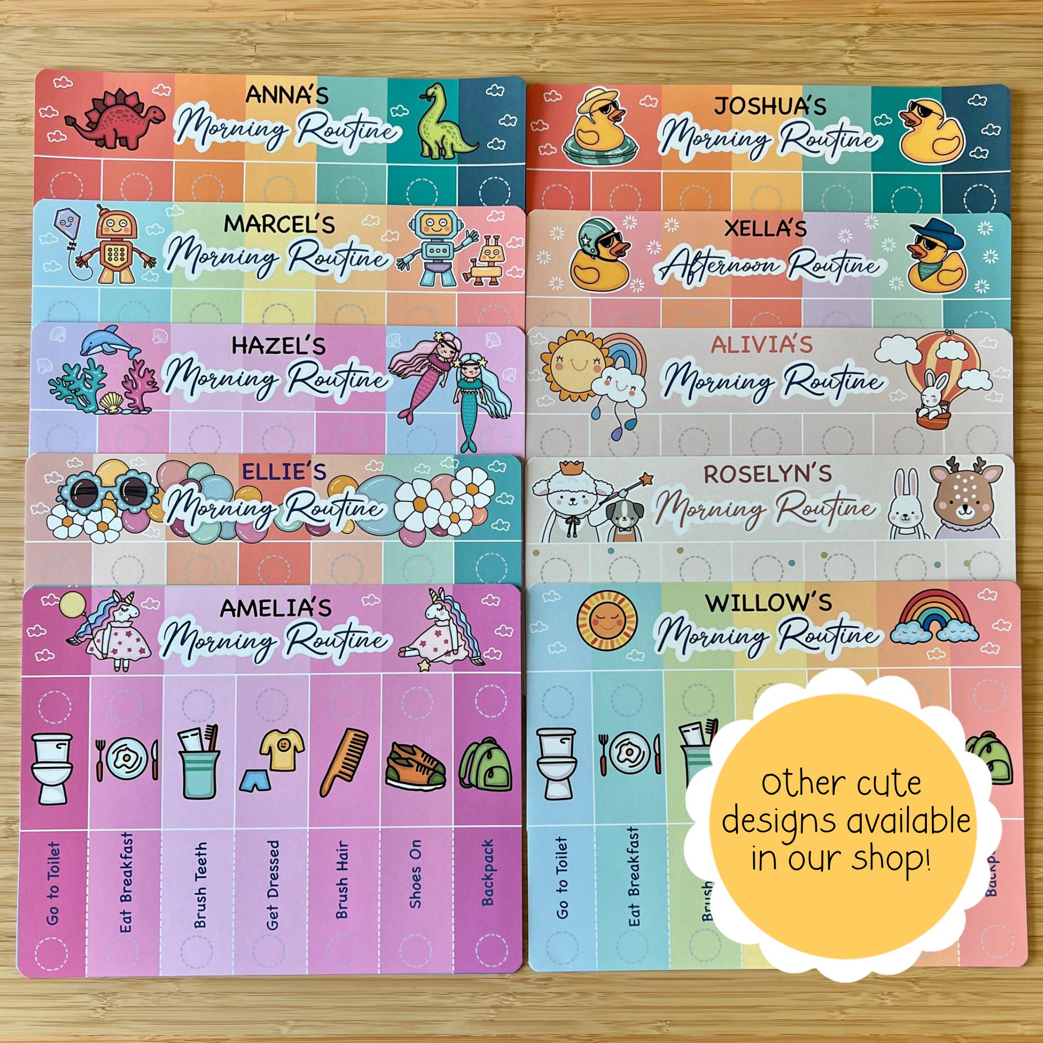 Editable Kids Routine Chart: Visual Schedule, Chore Chart (digital ...