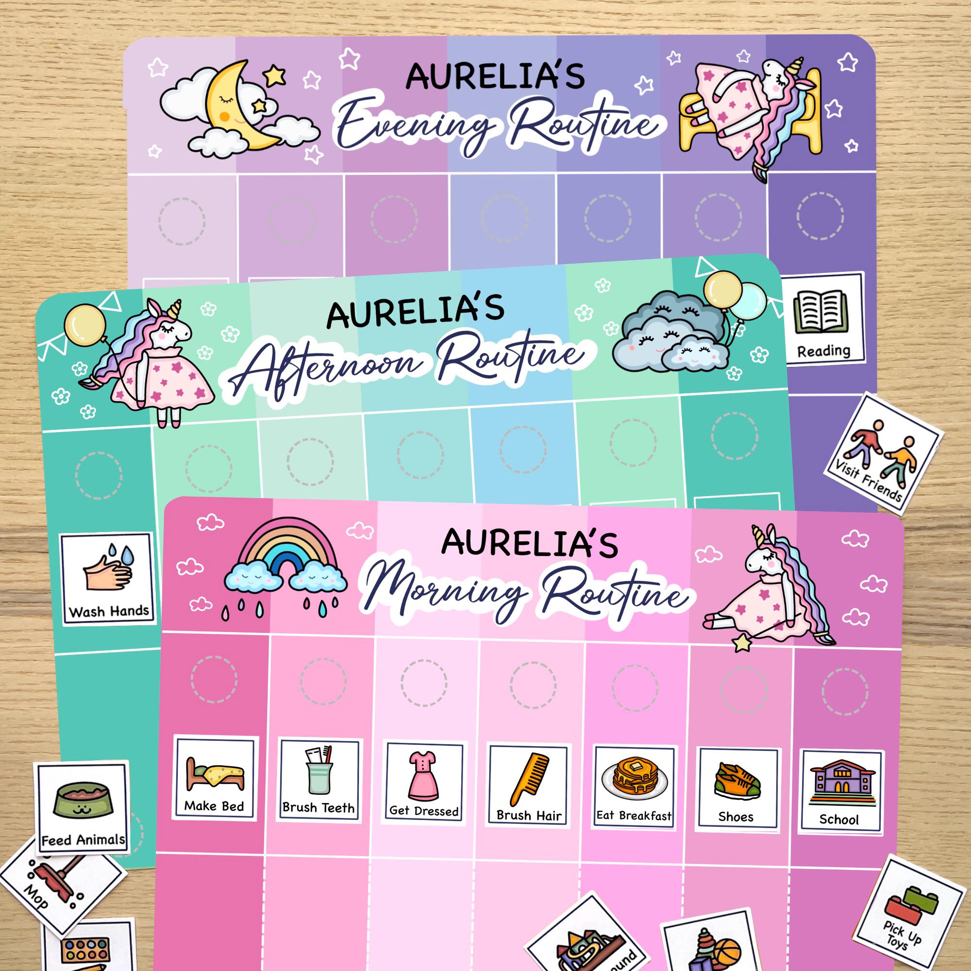 Boho Kids Routine Chart: Laminated Visual Schedule, Chore Chart - Etsy UK