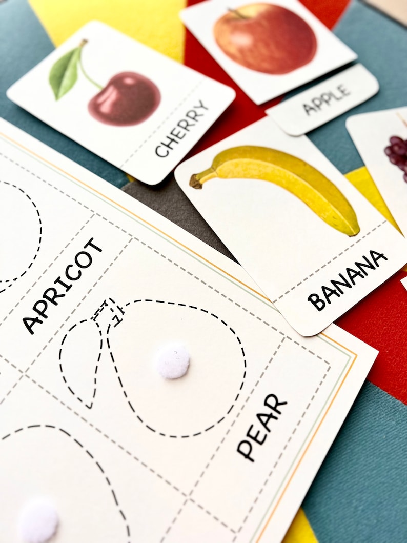 Fruits Flash Cards: Montessori Toddler Learning (printable) - Etsy