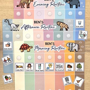 Morning, Afternoon & Evening Routine Chart, Planning Toddler Bedtime ...