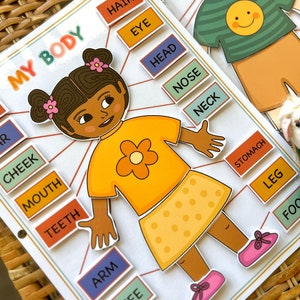 Body and Face Parts Printable Learning Pack for Toddler, Preschool, Pre ...