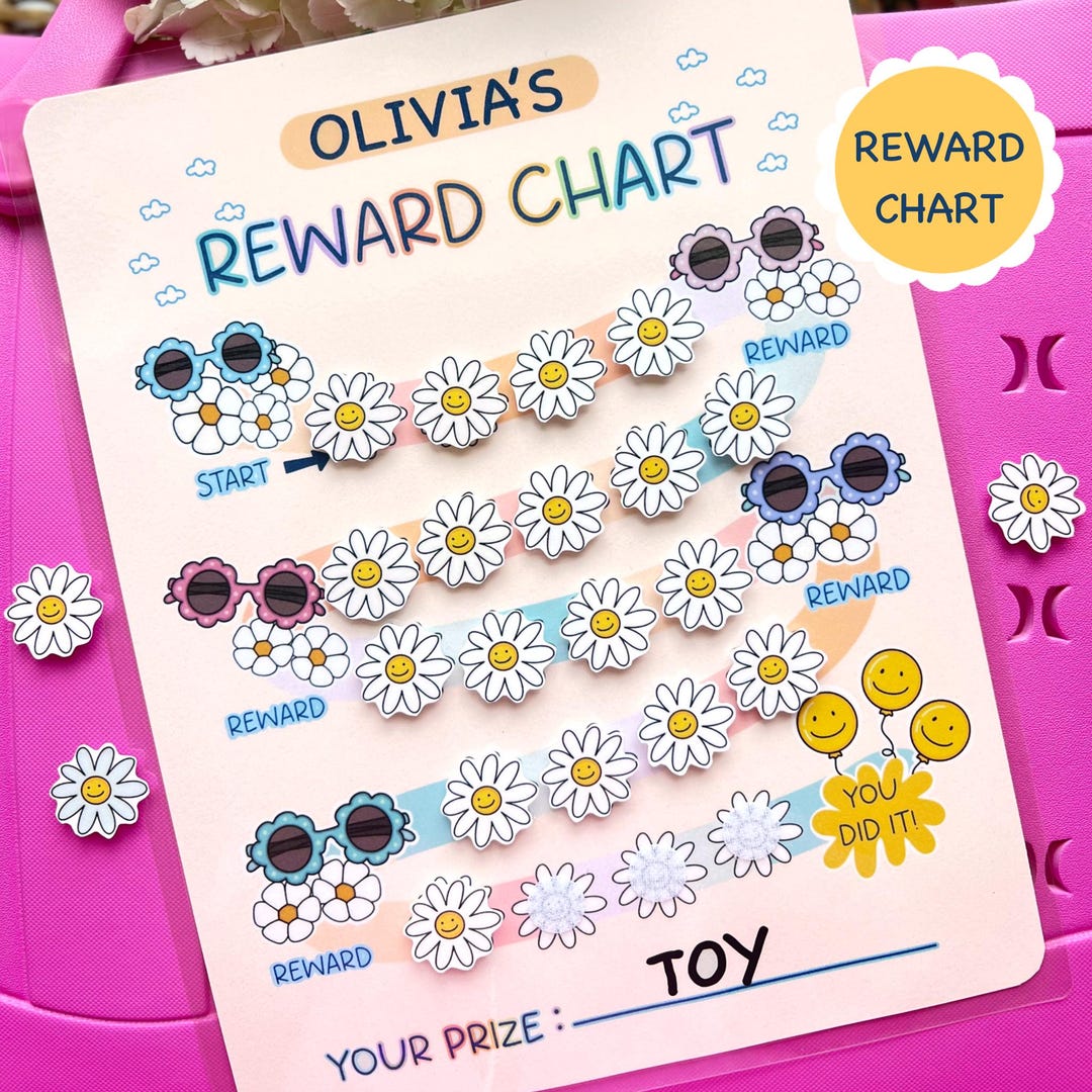 Groovy Boho Reward Chart for Kids: Printable Chore & Behavior Tracker ...