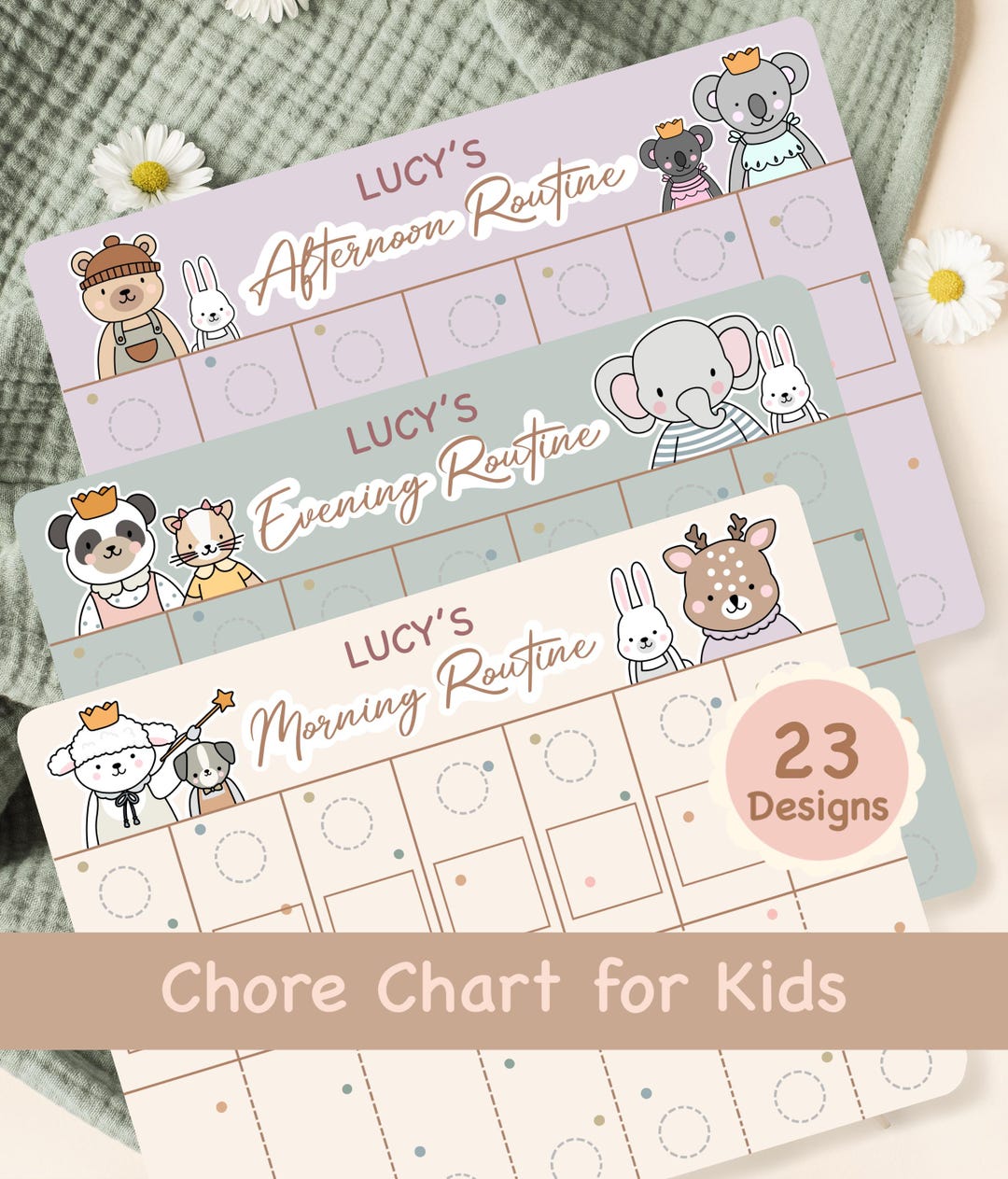 Montessori Kids Routine Chart: Visual Schedule, Chore Chart (8.5x11 ...