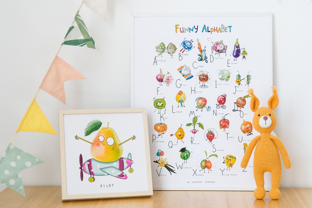 Educational Alphabet Preschool Learning Poster for Toddler, Pre-k ...