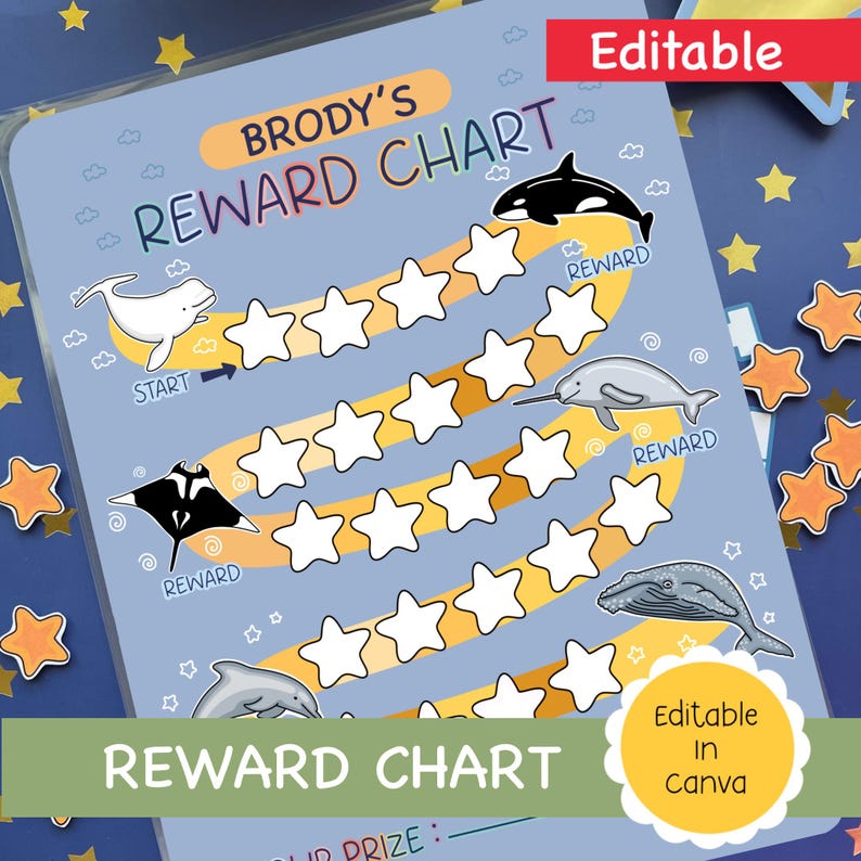 Kids Chore Chart Bundle: Reward Chart, Weekly Visual Calendar, Morning ...