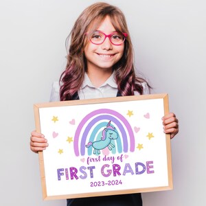 First Day of First Grade Sign / First Day of School Sign / First Grade ...