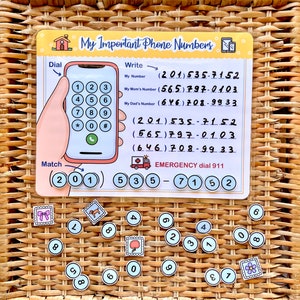 Life Skills for Kids Printable Bundle, Learn to Tell Time, Phone Number ...