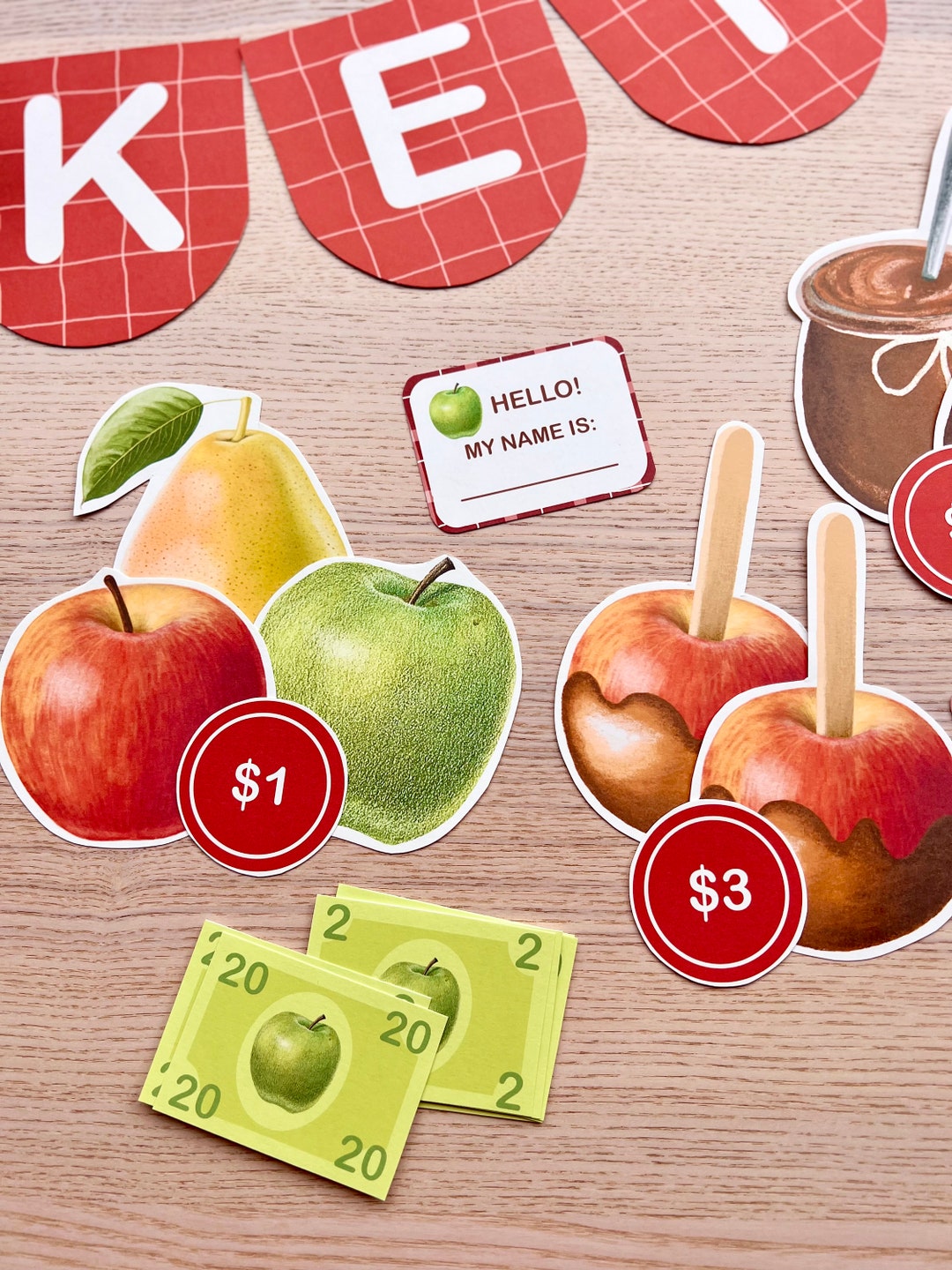 Apple Orchard Dramatic Play Toddler Busy Book Printable Classroom ...