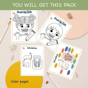 Dental Hygiene Printable Learning Binder, Toddler Activities, Preschool ...