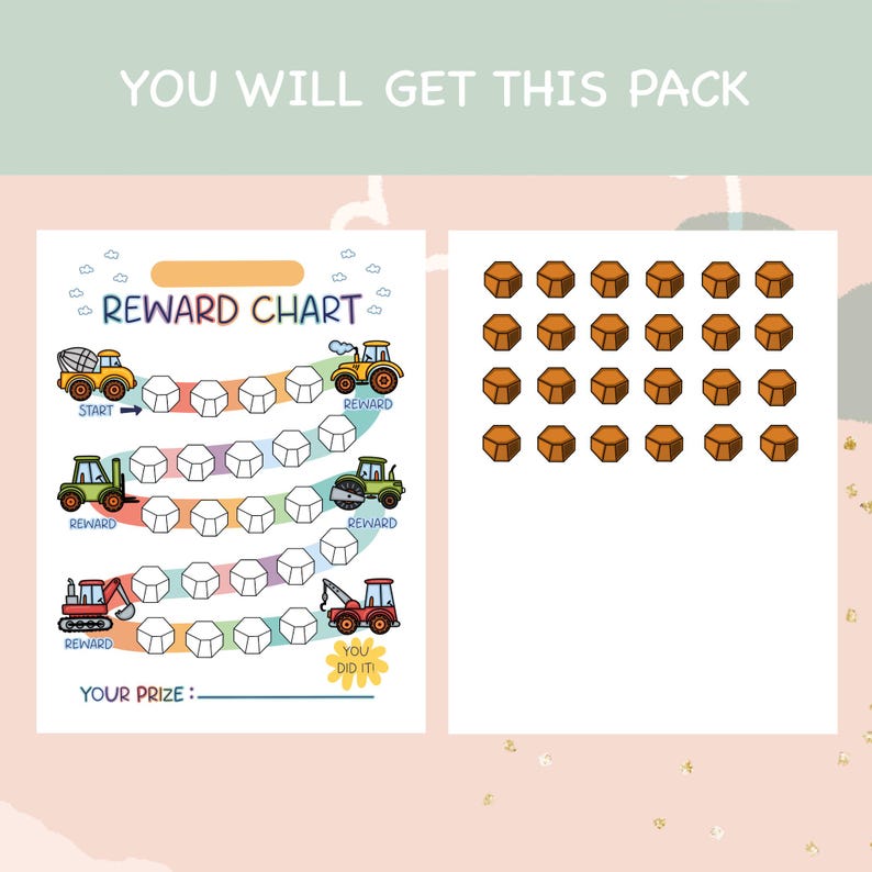 Kids Reward Charts Bundle: Goal Tracker, Behavior & Chore Charts ...