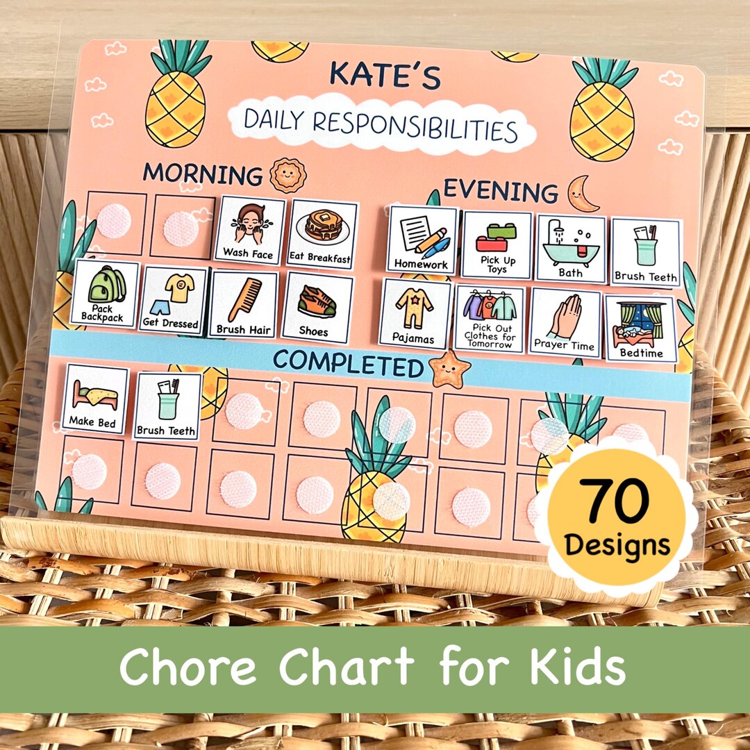 Daily Responsibilities Chore Chart for Kids. - Etsy
