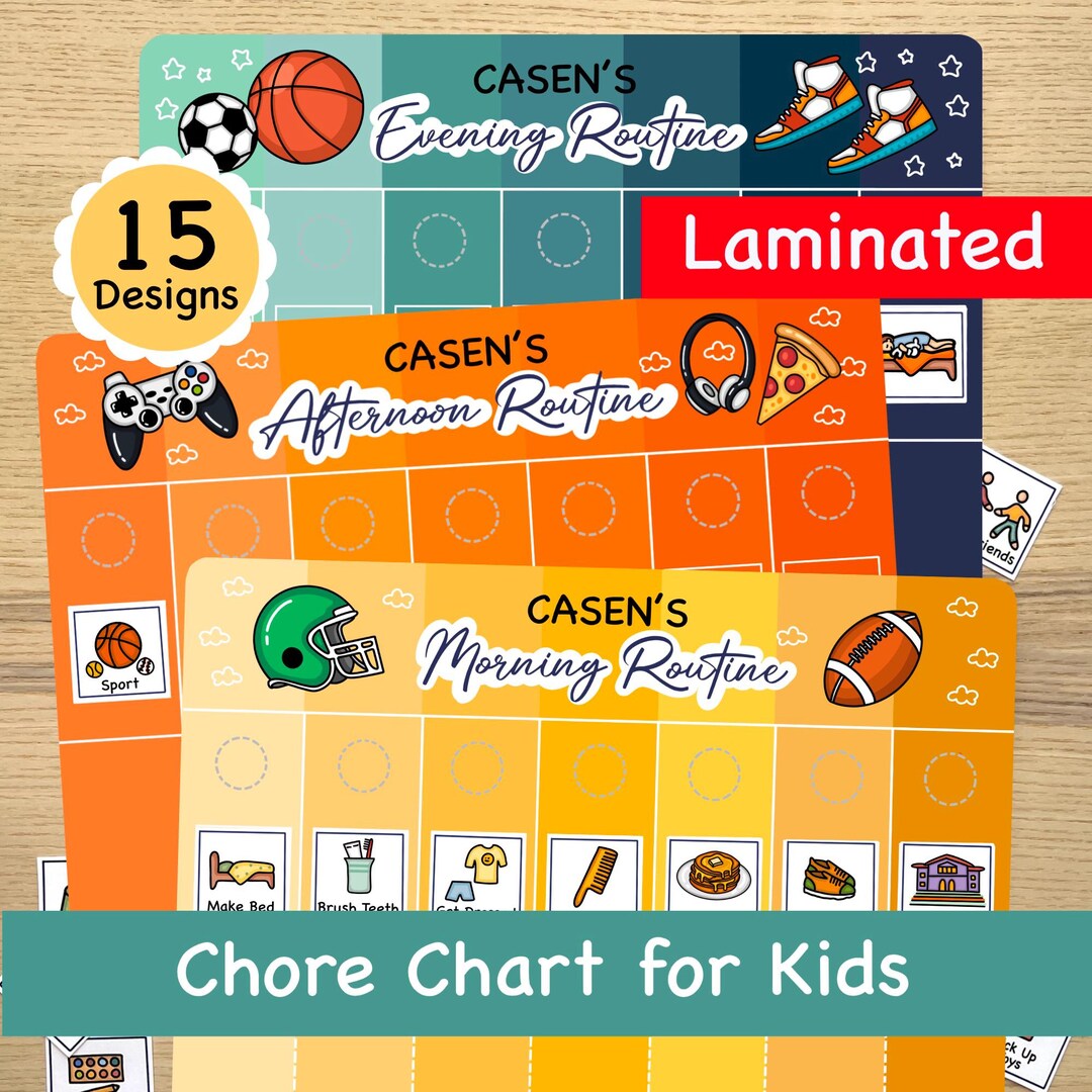 Morning, Afternoon & Evening Routine Chart, Planning Toddler Bedtime ...