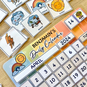 Daily Kids Calendar 2026, Homeschool Wall Calendar, Perpetual Calendar ...