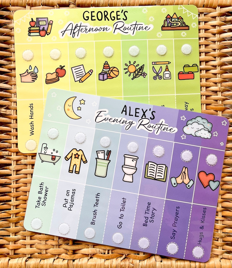 Toddler Routine Chart: Daily Visual Schedule, Montessori Chore Chart ...