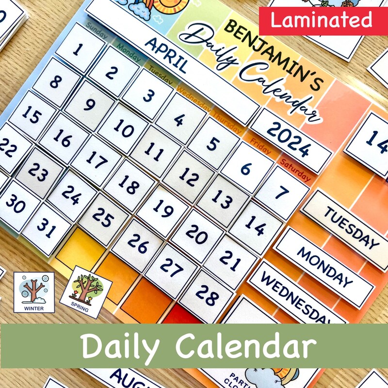 Homeschool Wall Calendar - Etsy