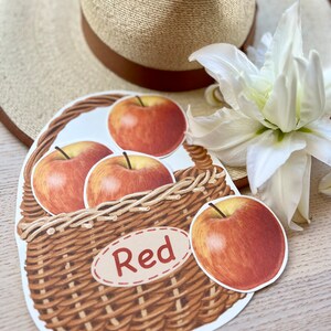 Apple Color Matching Game: Montessori Toddler Busy Book (printable) - Etsy