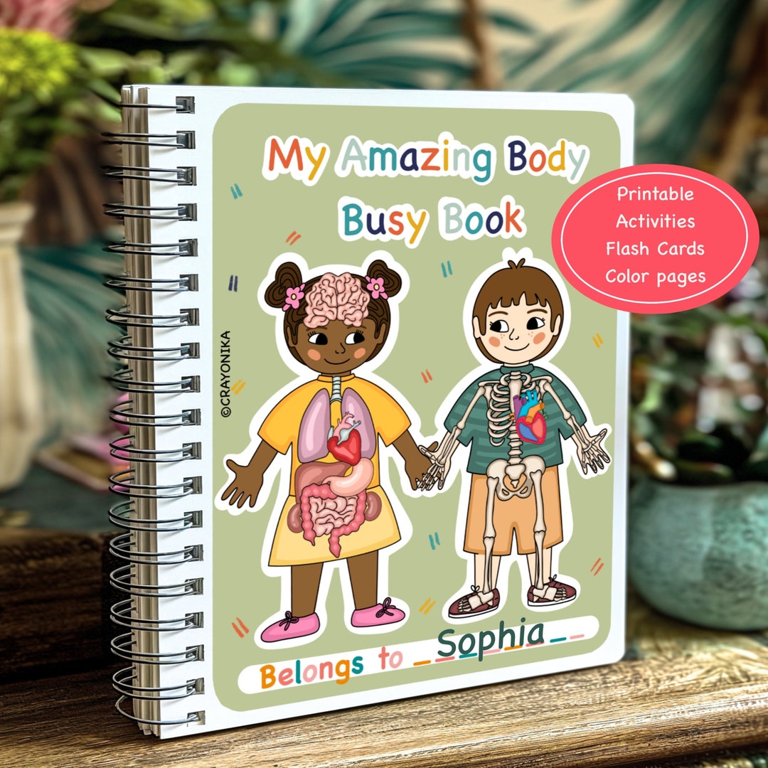 Human Anatomy Busy Book Printable, Learning Binder, Preschool ...