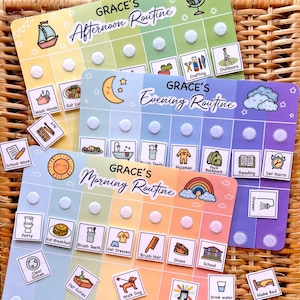 Morning, Afternoon & Evening Routine Chart, Planning Toddler Bedtime ...