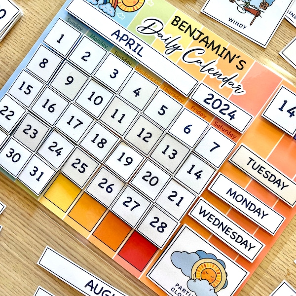 Homeschool Wall Calendar - Etsy