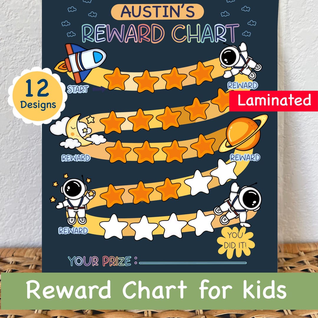 Personalized Kids Reward Chart: Laminated Behavior & Potty Training - Etsy