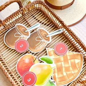 Toddler Busy Book Printable, Apple Counting Math Game, Montessori ...