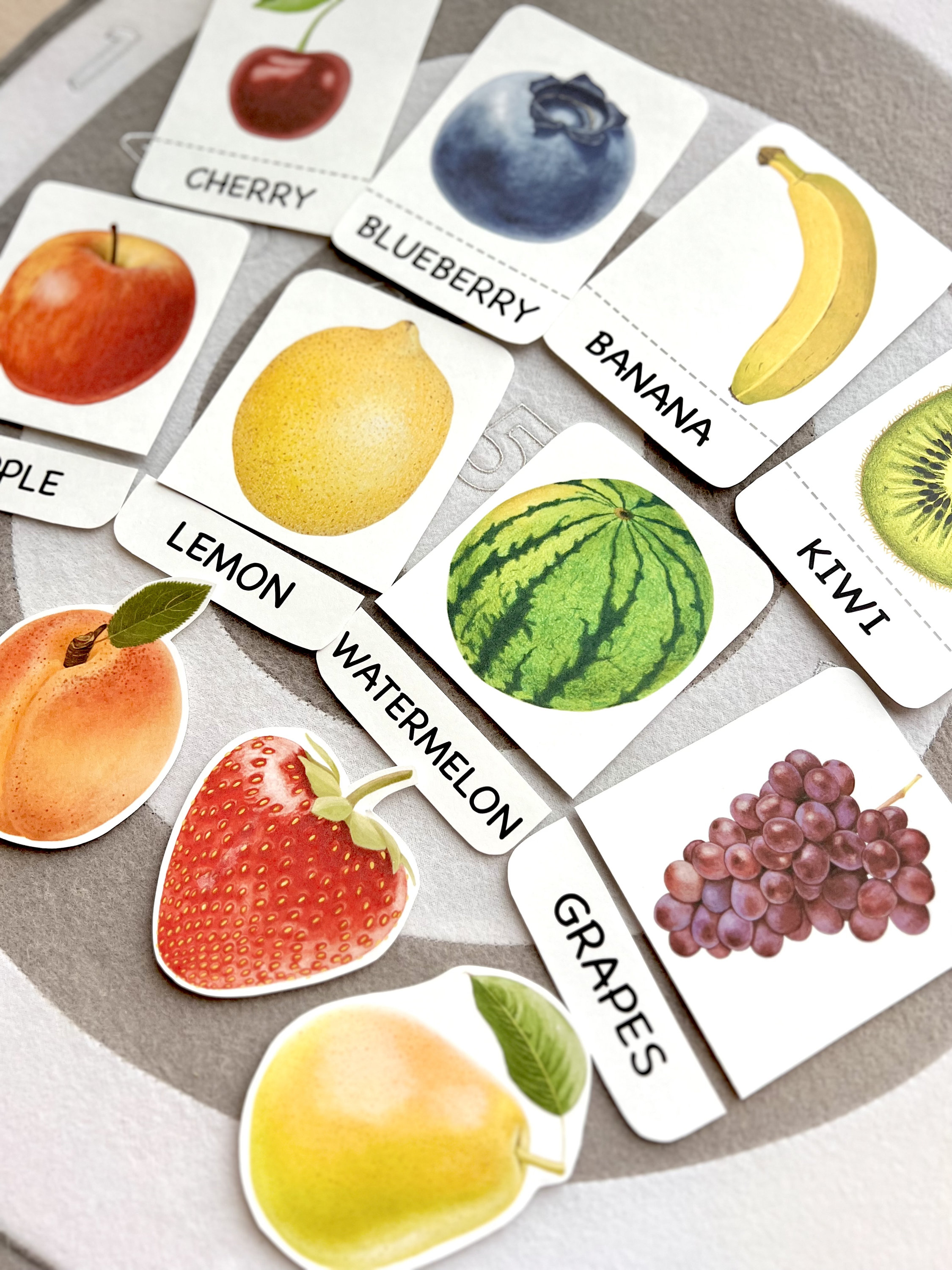Fruits Flash Cards: Montessori Toddler Learning (printable) - Etsy