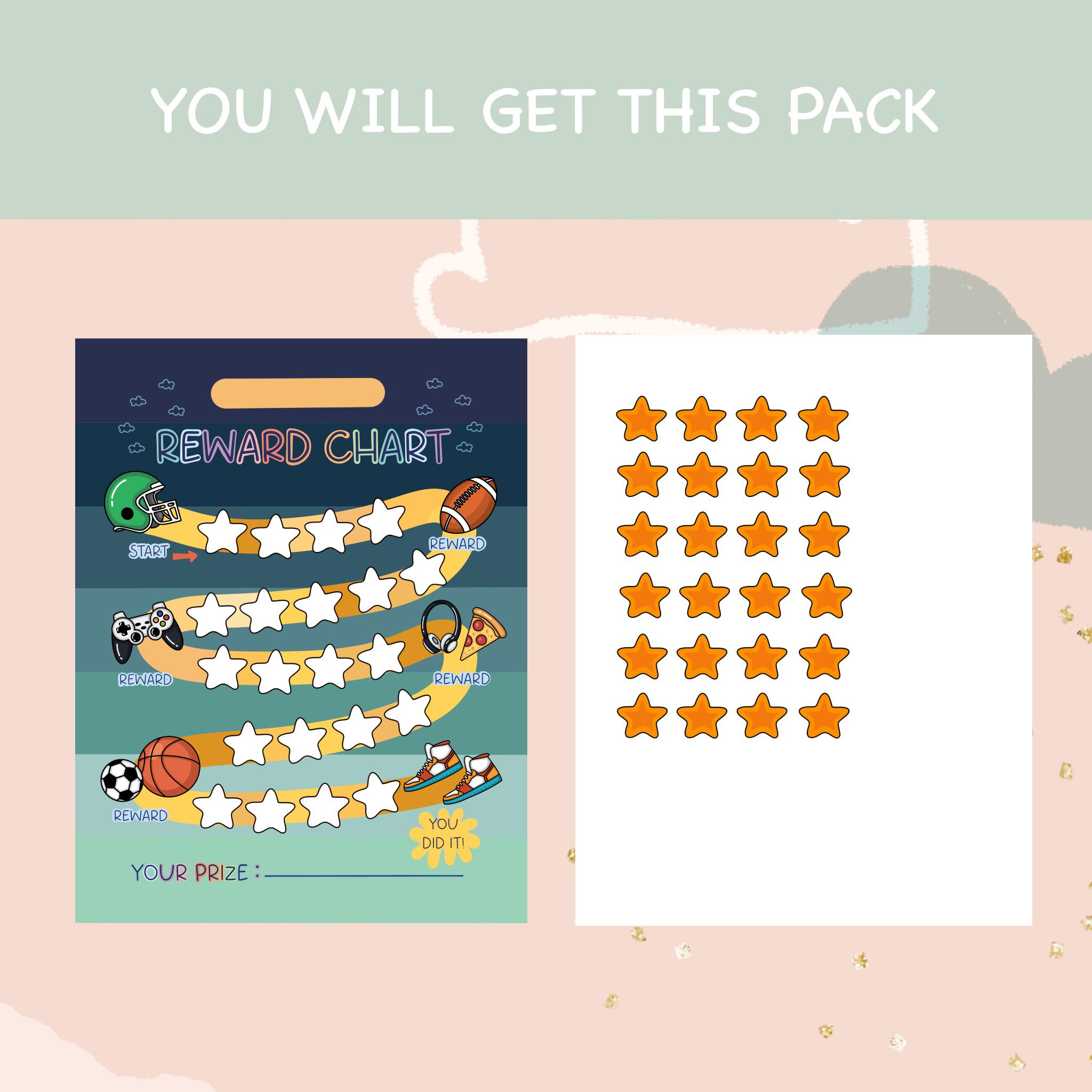 Kids Reward Charts Bundle: Goal Tracker, Behavior & Chore Charts ...
