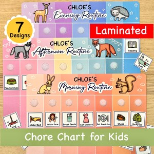 Morning, Afternoon & Evening Routine Chart, Planning Toddler Bedtime ...
