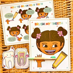 Dental Hygiene Printable Learning Binder, Toddler Activities, Preschool ...