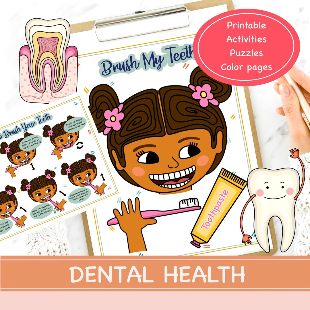 Dental Hygiene Printable Learning Binder, Toddler Activities, Preschool ...