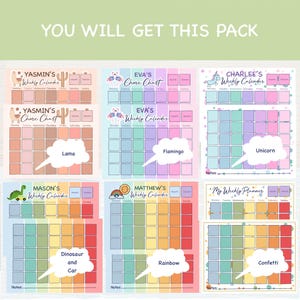 Chore Chart for Kids, Morning, Afternoon & Evening Routine Chart ...